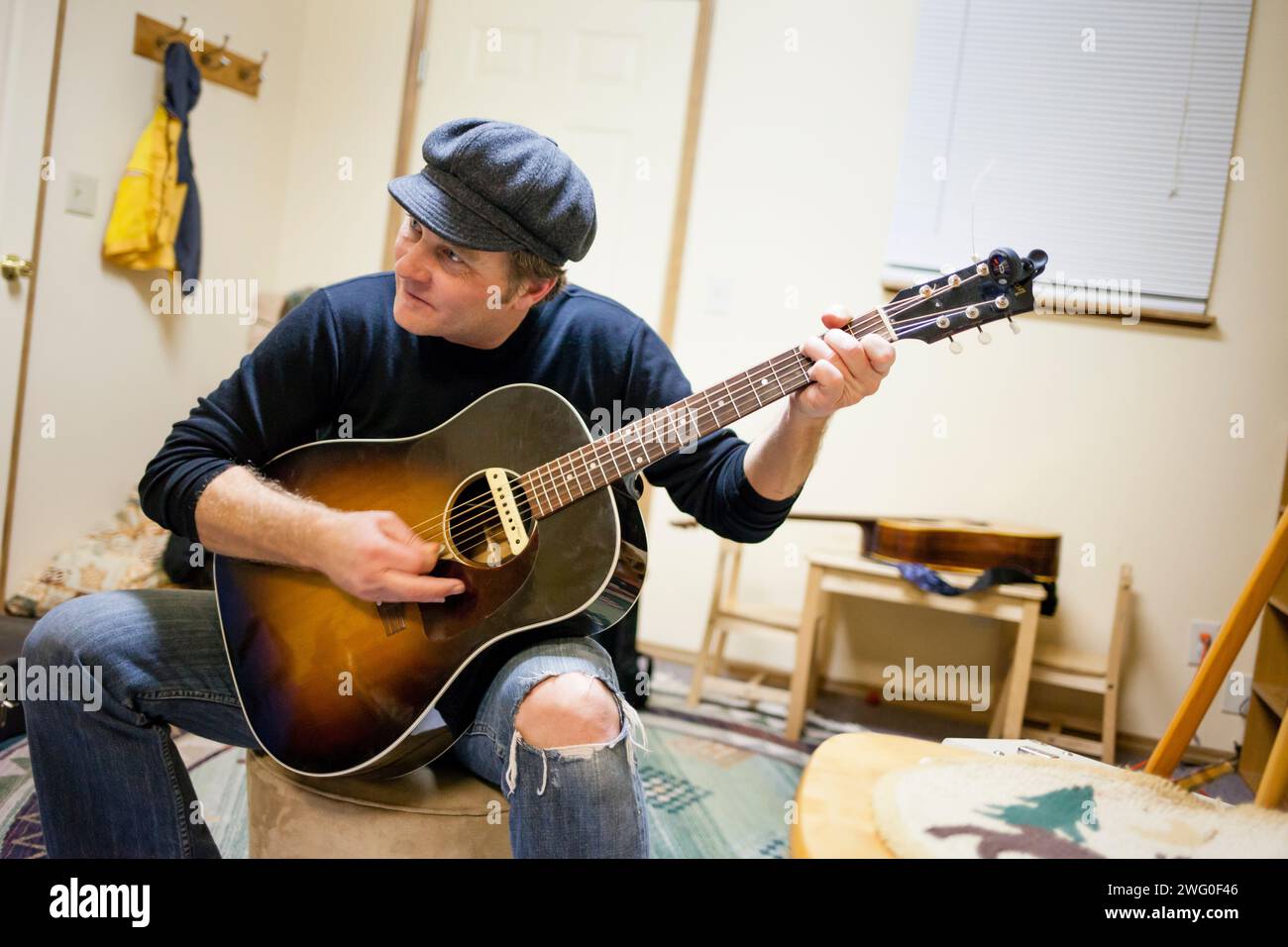 Person playing guitar arts culture entertainment hi-res stock ...
