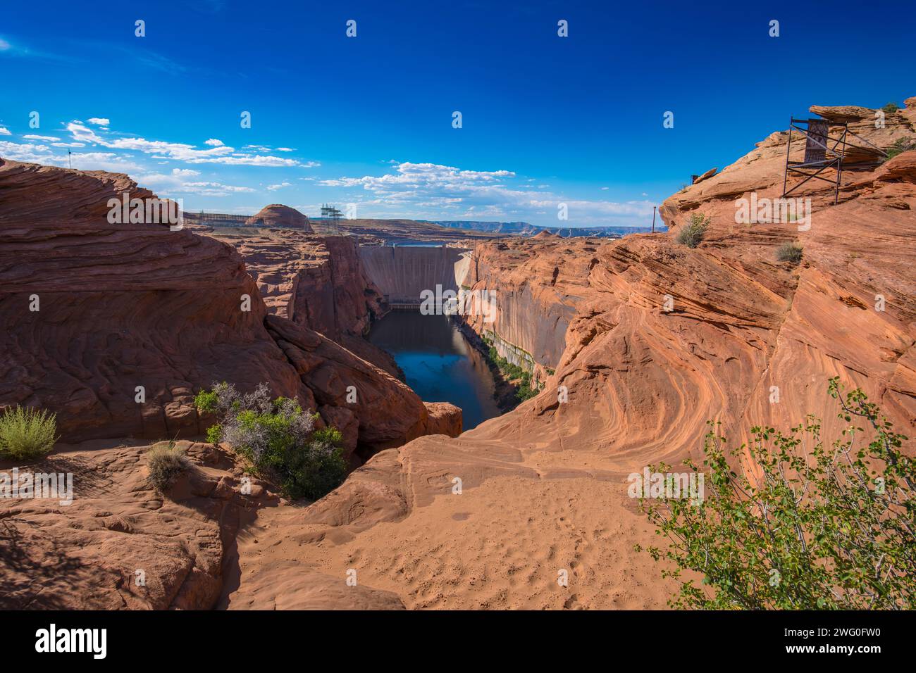 An aerial view of a scenic dam in Page, Arizona Stock Photo - Alamy