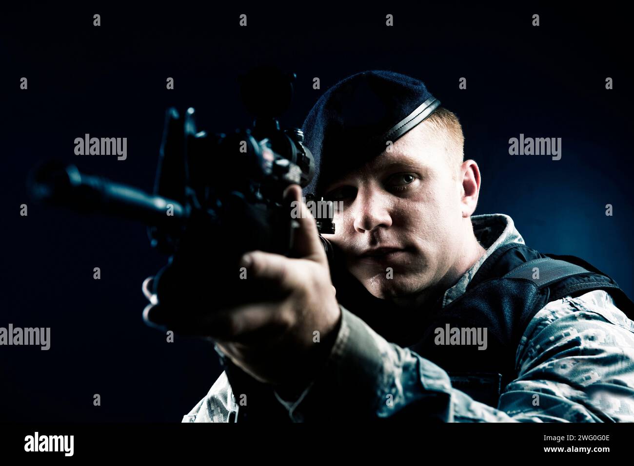 A Caucasian, male, Air Force Security Forces Airman in uniform poses ...