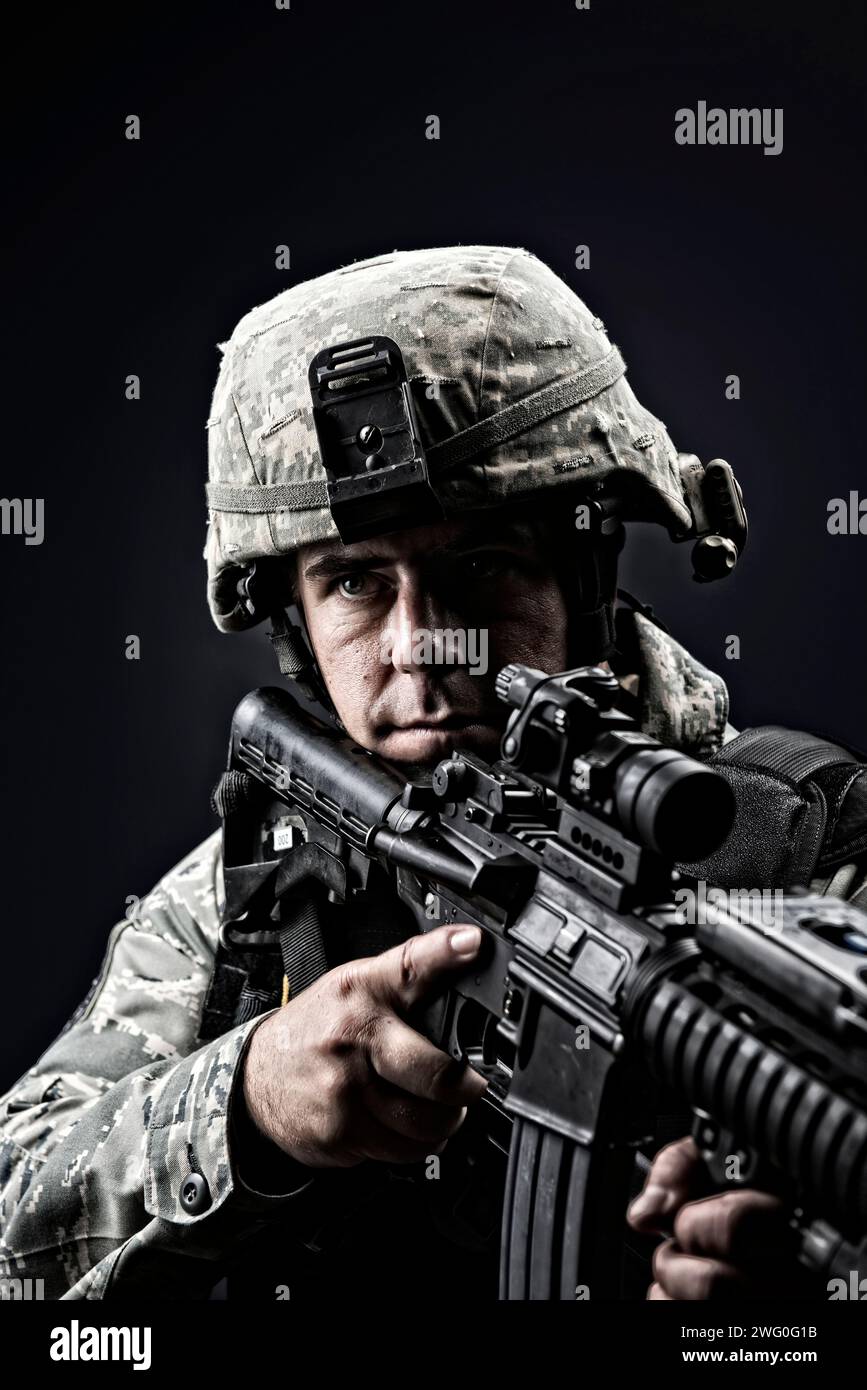 A Caucasian, male, Air Force Security Forces Airman in uniform poses ...