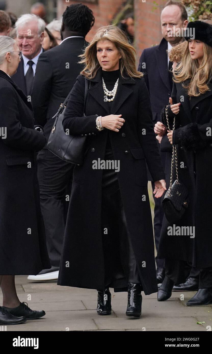 Kate Garraway outside the funeral service of her husband Derek Draper ...