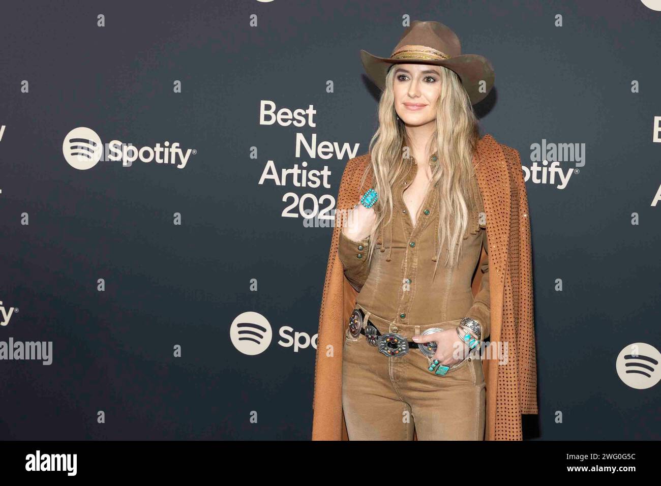 Lainey Wilson attends the arrivals of Spotify’s 2024 Best New Artist ...