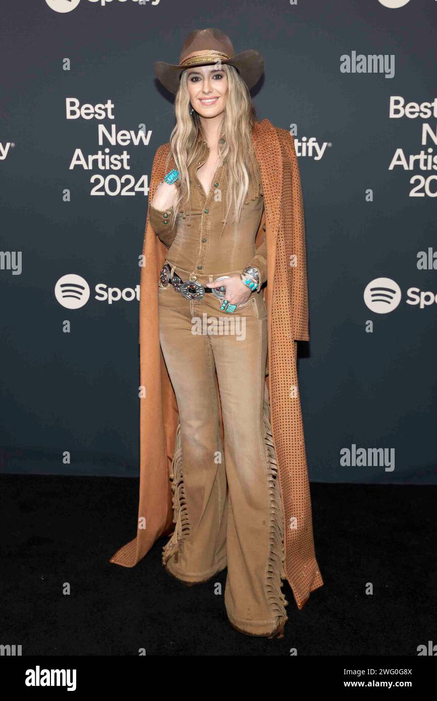 Lainey Wilson attends the arrivals of Spotify’s 2024 Best New Artist ...