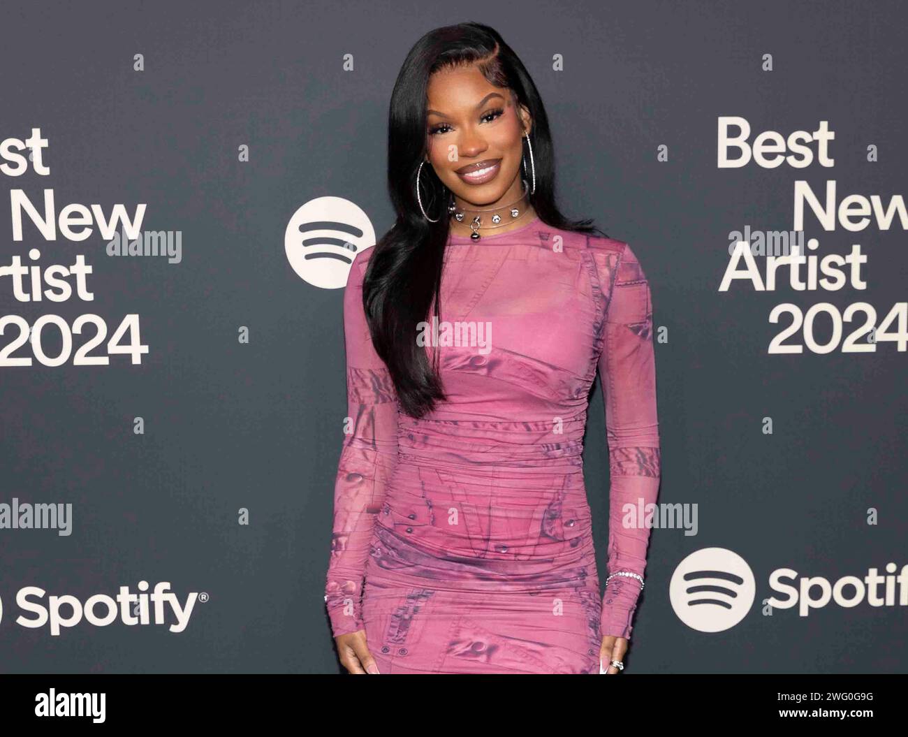 Monaleo attends the arrivals of Spotify’s 2024 Best New Artist Party at ...