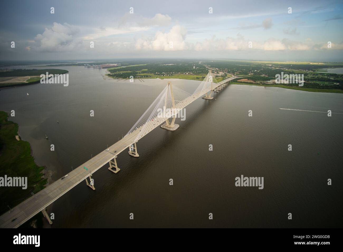 Built structure architecture suspension bridge connection hi-res stock ...
