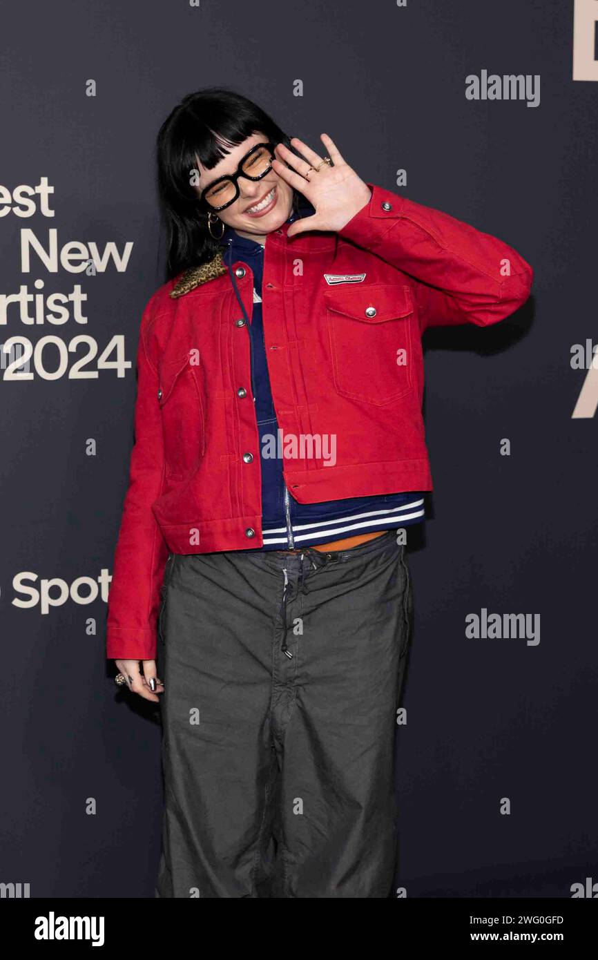 Los Angeles, USA. 01st Feb, 2024. Benee attends the arrivals of Spotify ...