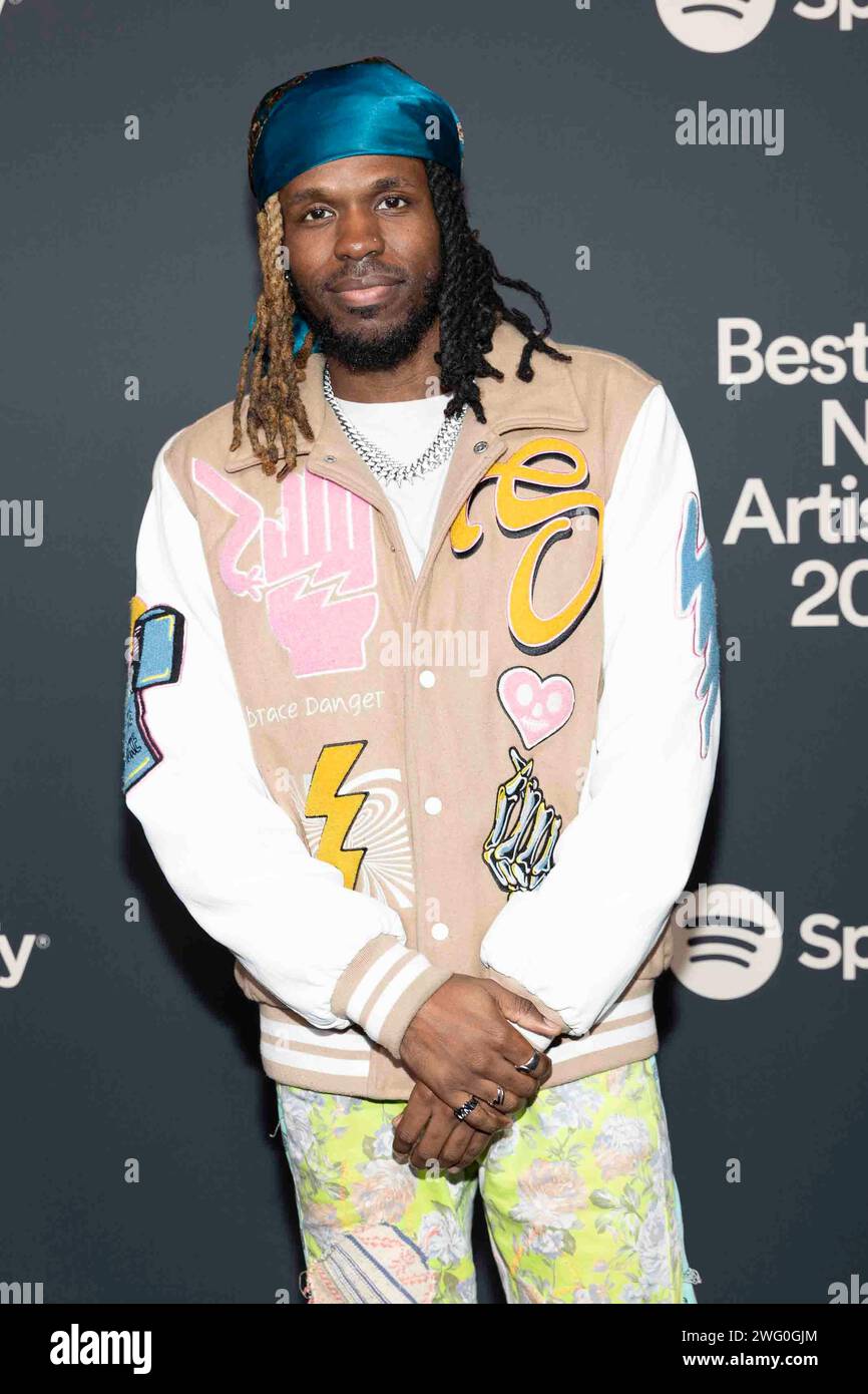 Los Angeles, USA. 01st Feb, 2024. TK attends the arrivals of Spotify's ...