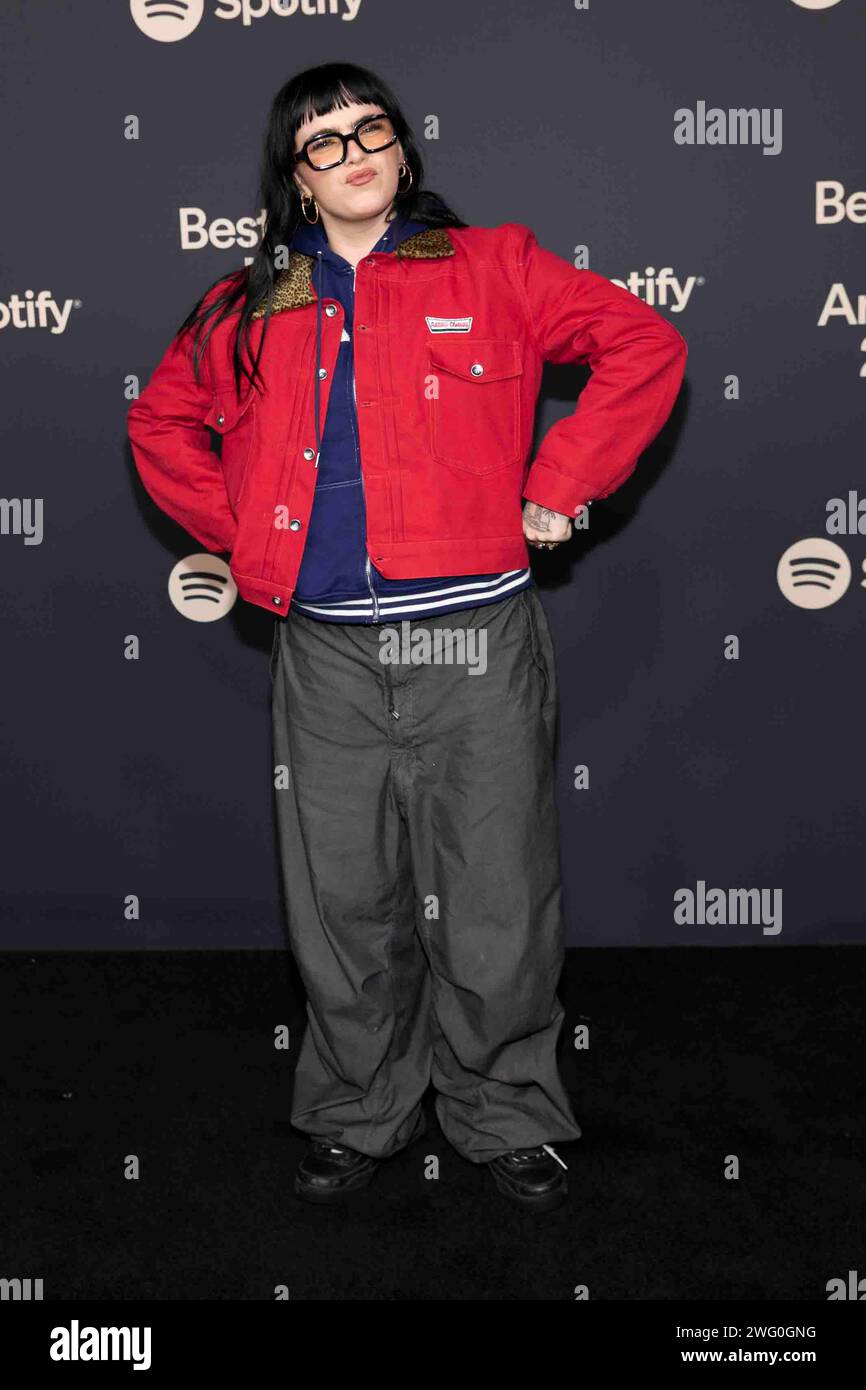Los Angeles, USA. 01st Feb, 2024. Benee attends the arrivals of Spotify ...