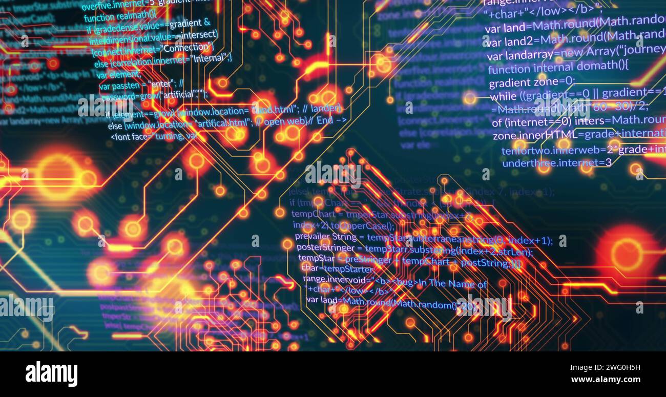 Image of data processing over black background Stock Photo - Alamy