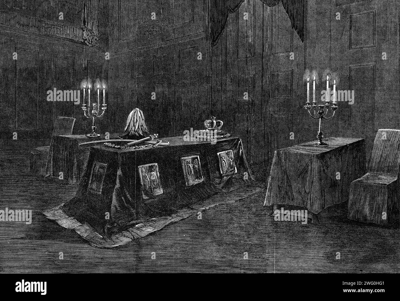 The Funeral of His Late Royal Highness the Prince Consort: the coffin ...