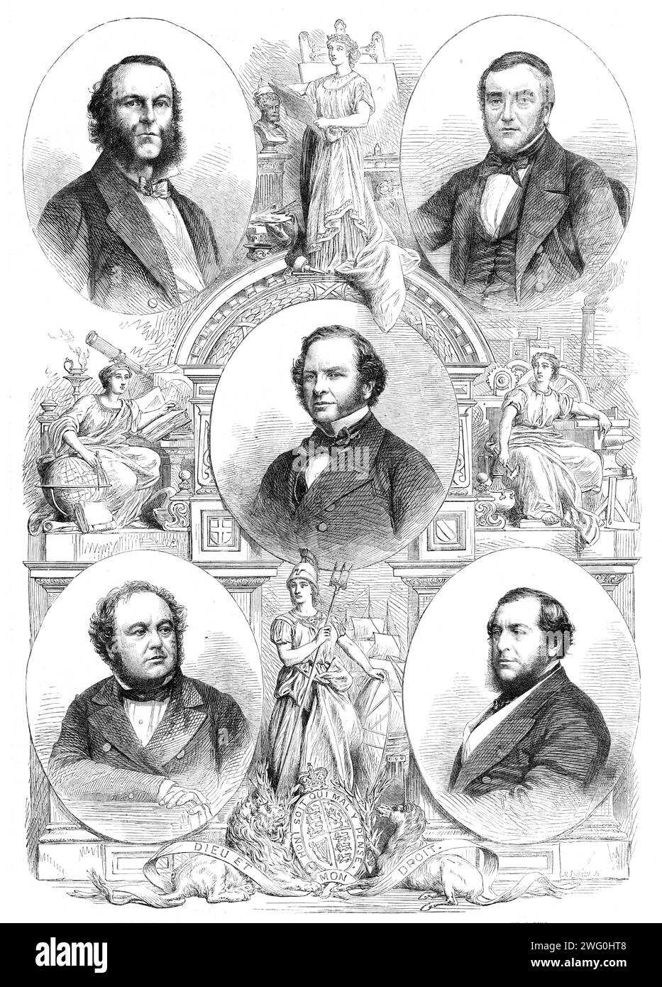 The Commissioners of the International Exhibition of 1862. Top row: the ...