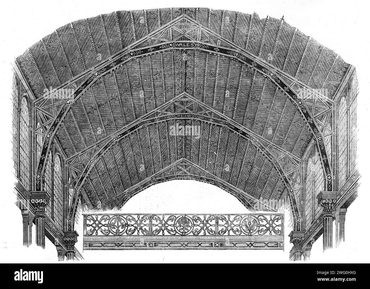 Progress of the International Exhibition Building: ornamentation of ...