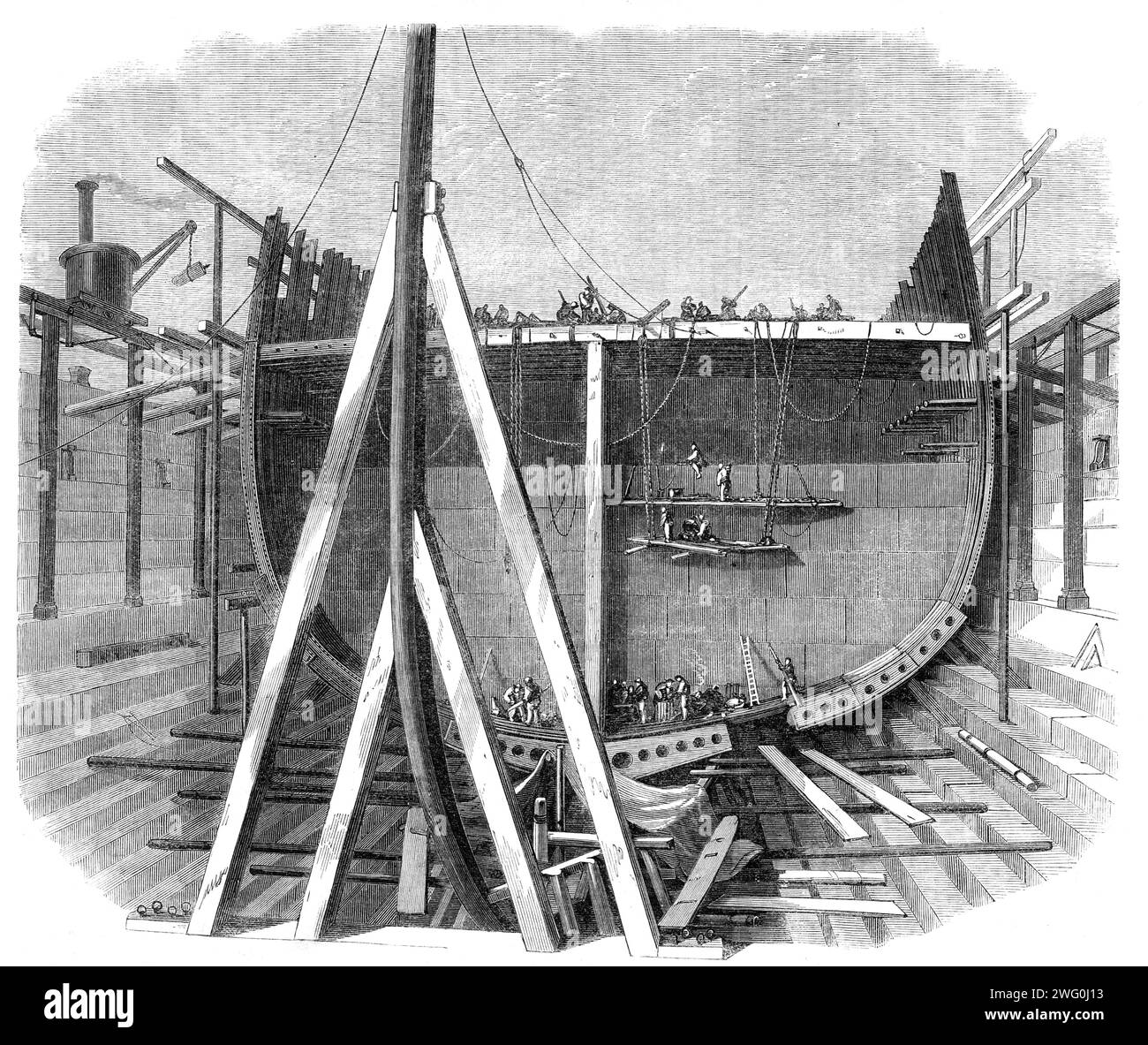 The new iron-clad fleet: framing of Her Majesty's steam-frigate ...