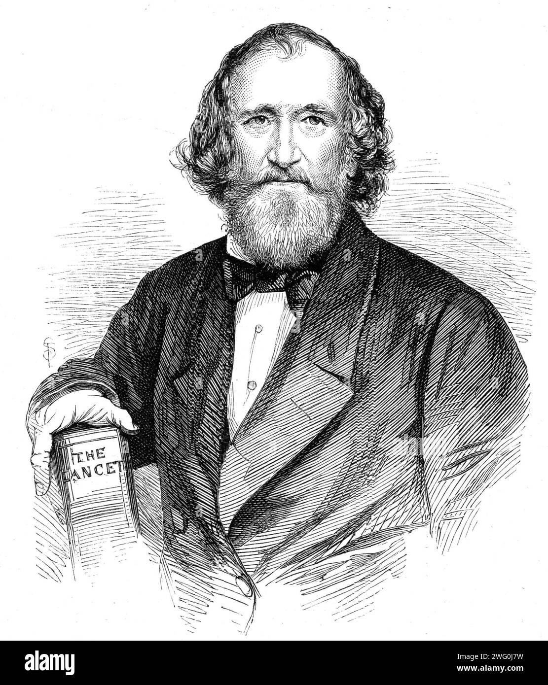 The late Mr. Wakley, M.R.C.S., 1862. British coroner, surgeon, writer ...