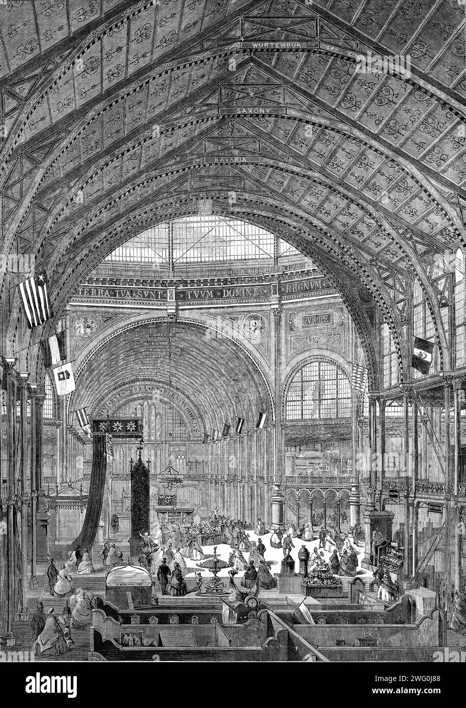 The International Exhibition: the Western Dome and Transept, from a ...