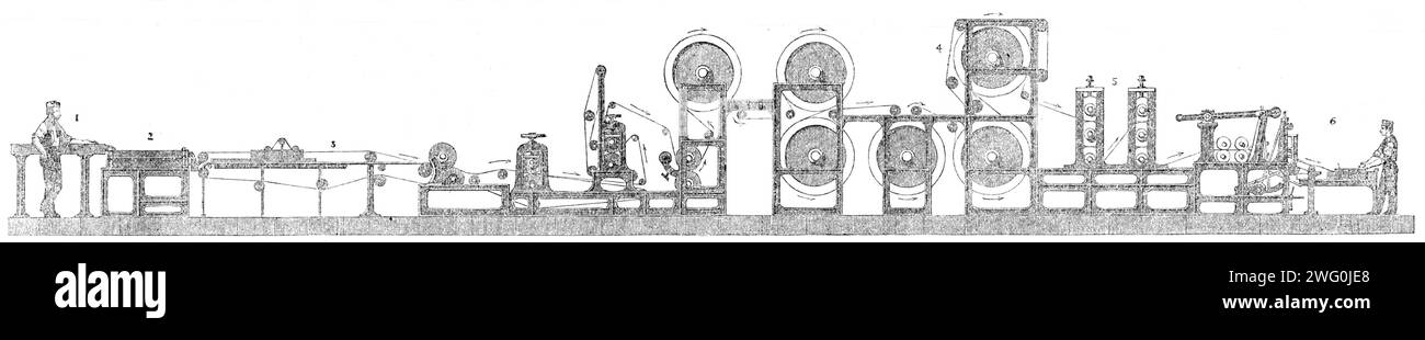 Paper-making and cutting machine by Bryan, Donkin and Co., in the ...