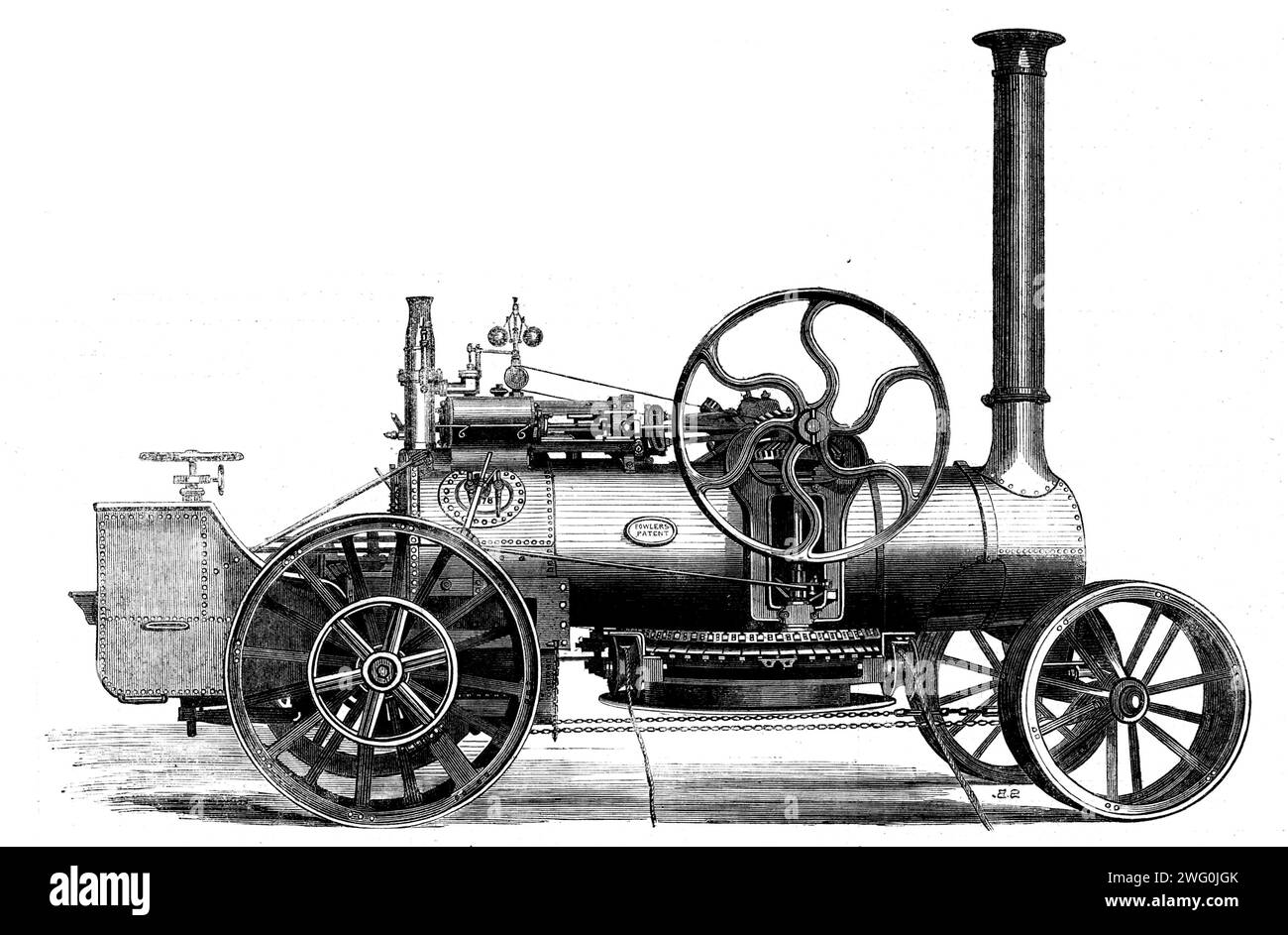 The International Exhibition: Fowler's patent engine and windlass for ...