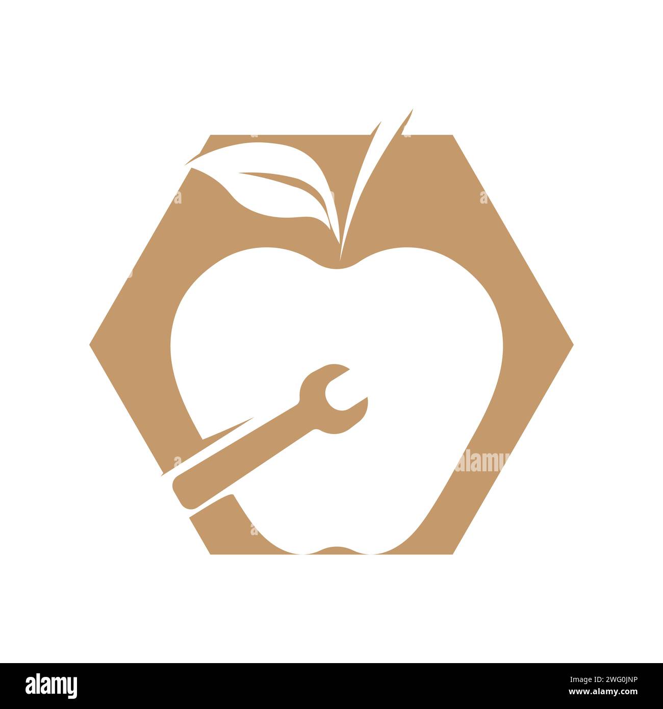 Apple fruit vector logo design illustration Stock Vector Image & Art ...