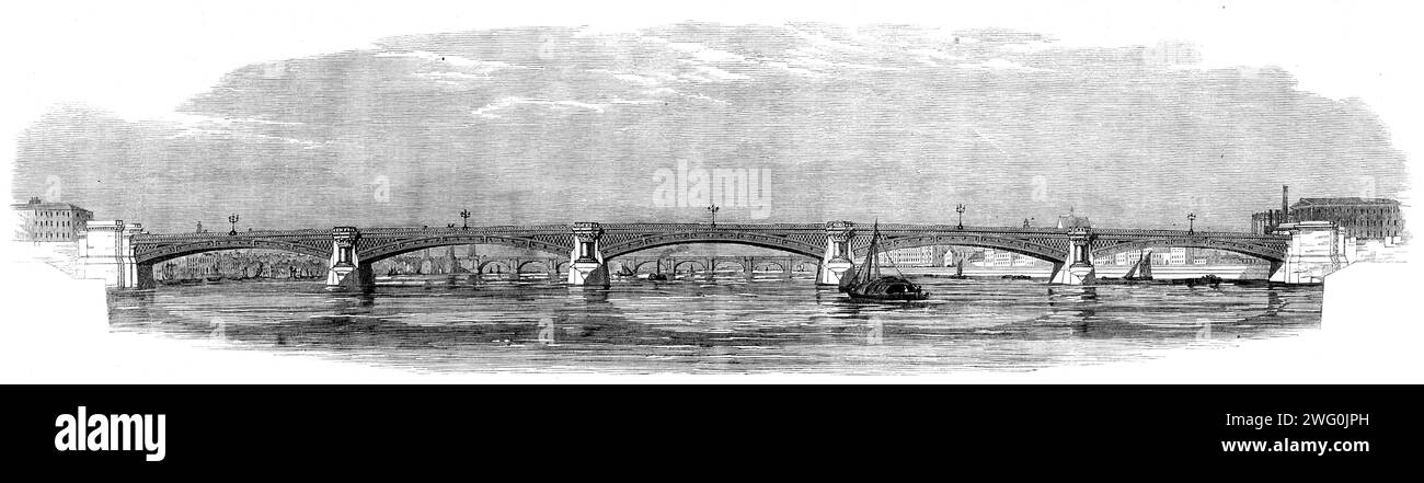 Intended new bridge over the Thames at Blackfriars, [London], 1862 ...