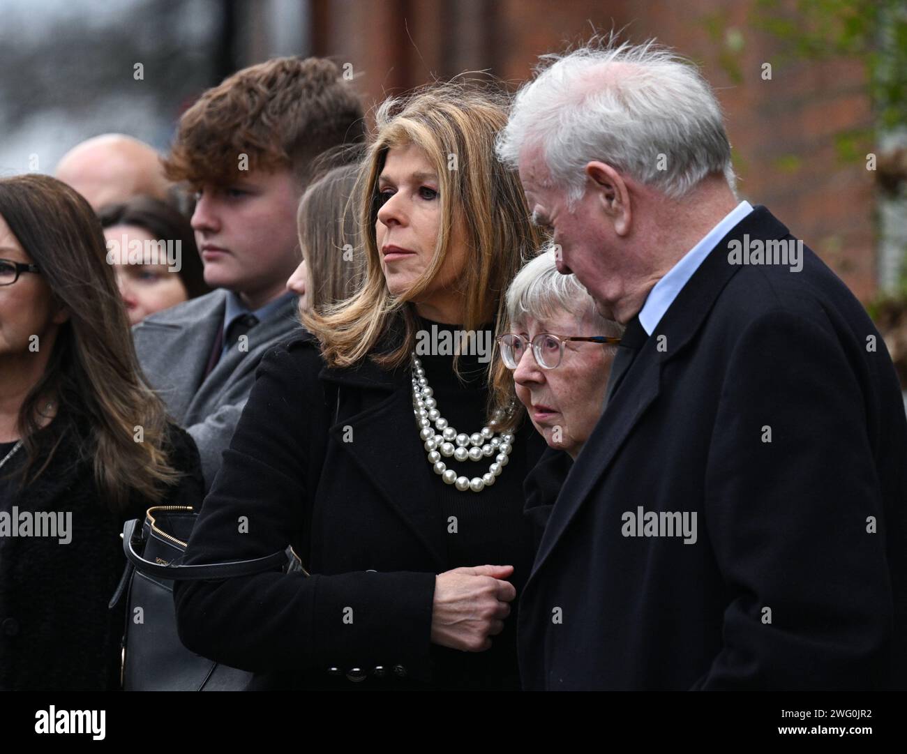 London, UK. February 2nd, 2024. Kate Garraway at the funeral of Derek ...