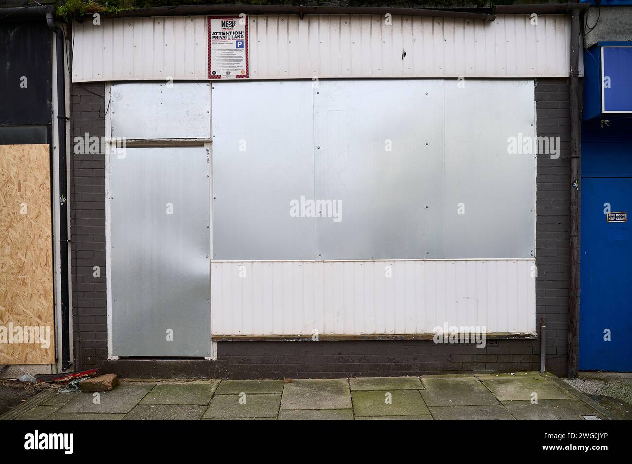 Boarded up shop premises in Blackpool UK Stock Photo - Alamy