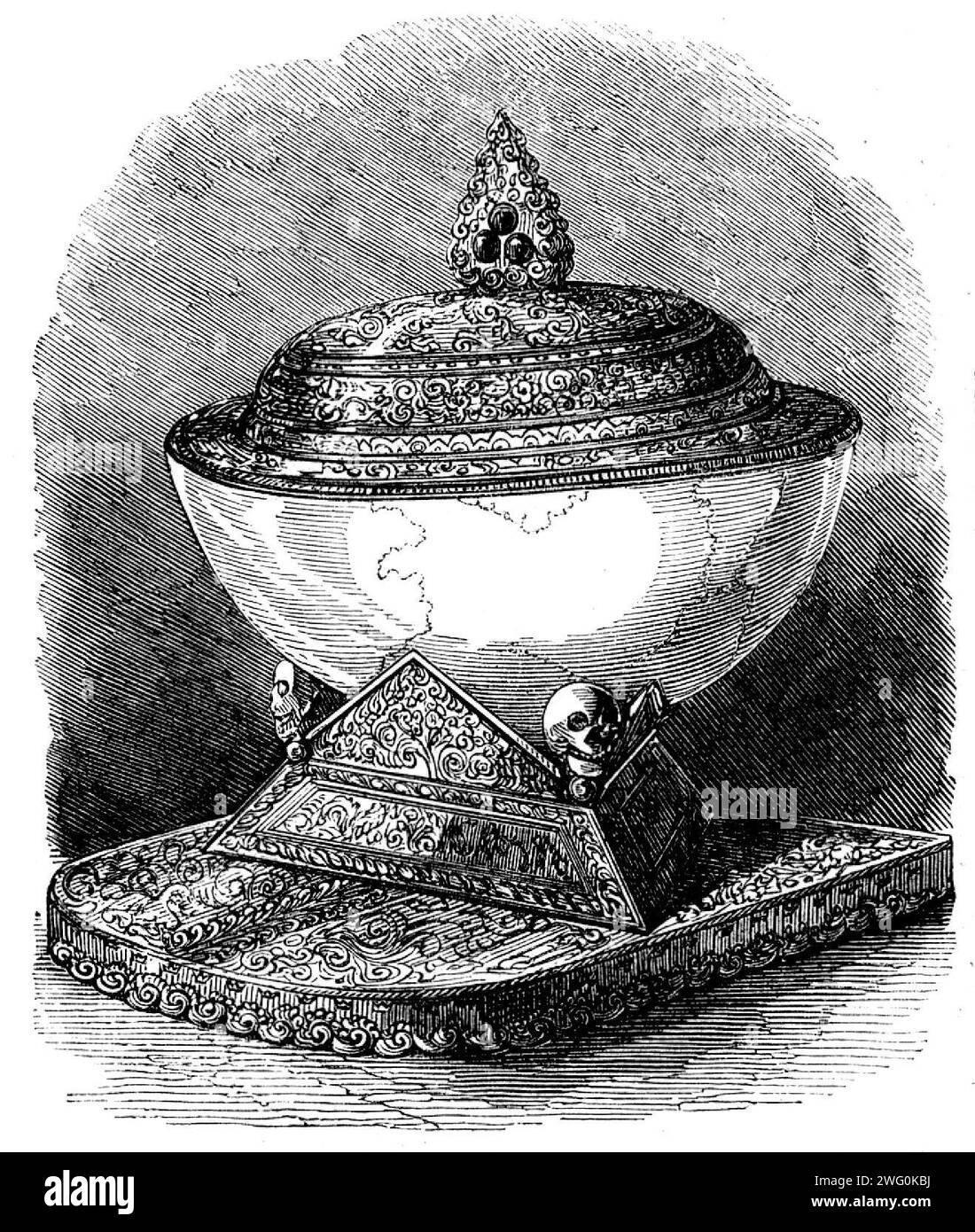 The International Exhibition: drinking-cup formed from a human skull ...