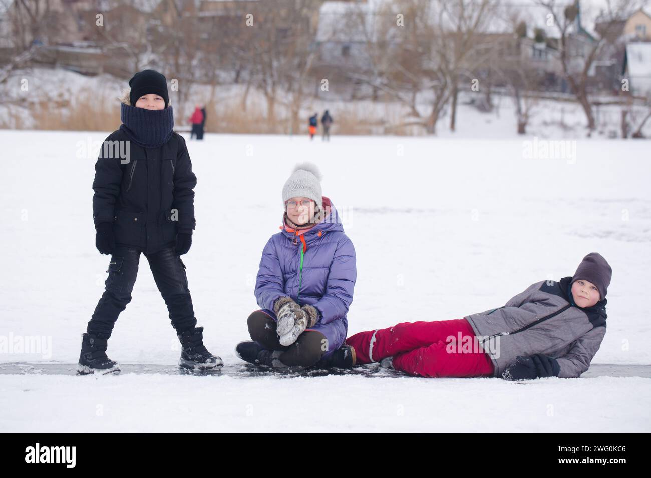 Ice skating rink children hi-res stock photography and images - Alamy