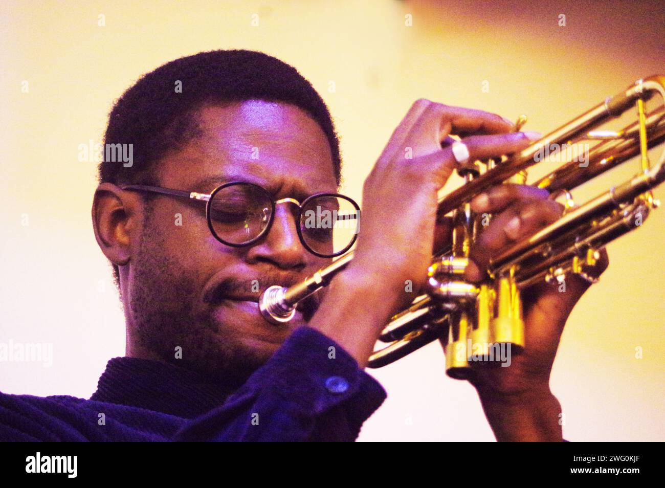 Mark Kavuma, Gary Crosby Sextet, National Jazz Archive, Loughton, Essex, October 2023 Stock ...