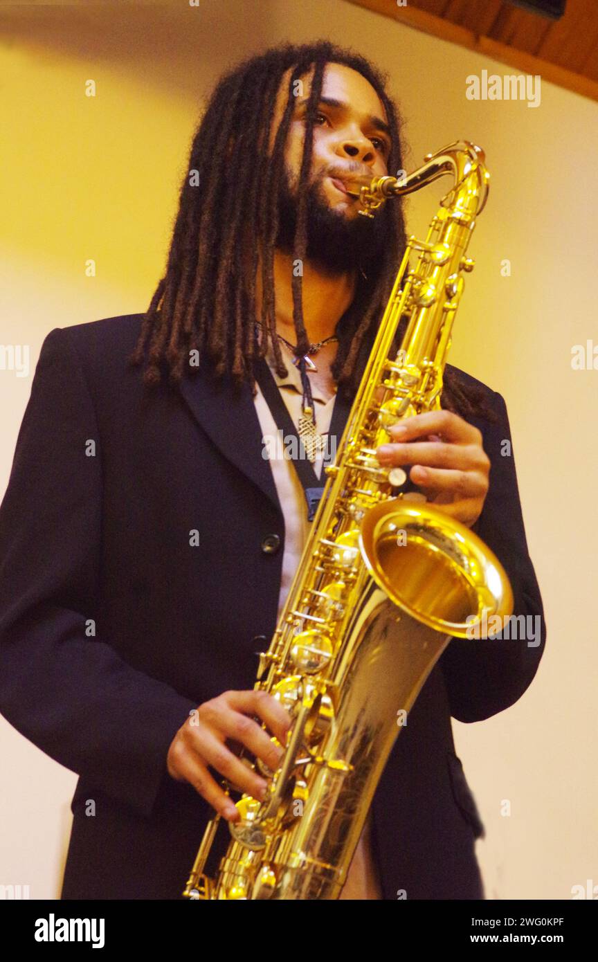 David Kayode, Gary Crosby Sextet, National Jazz Archive, Loughton, Essex, October 2023 Stock ...