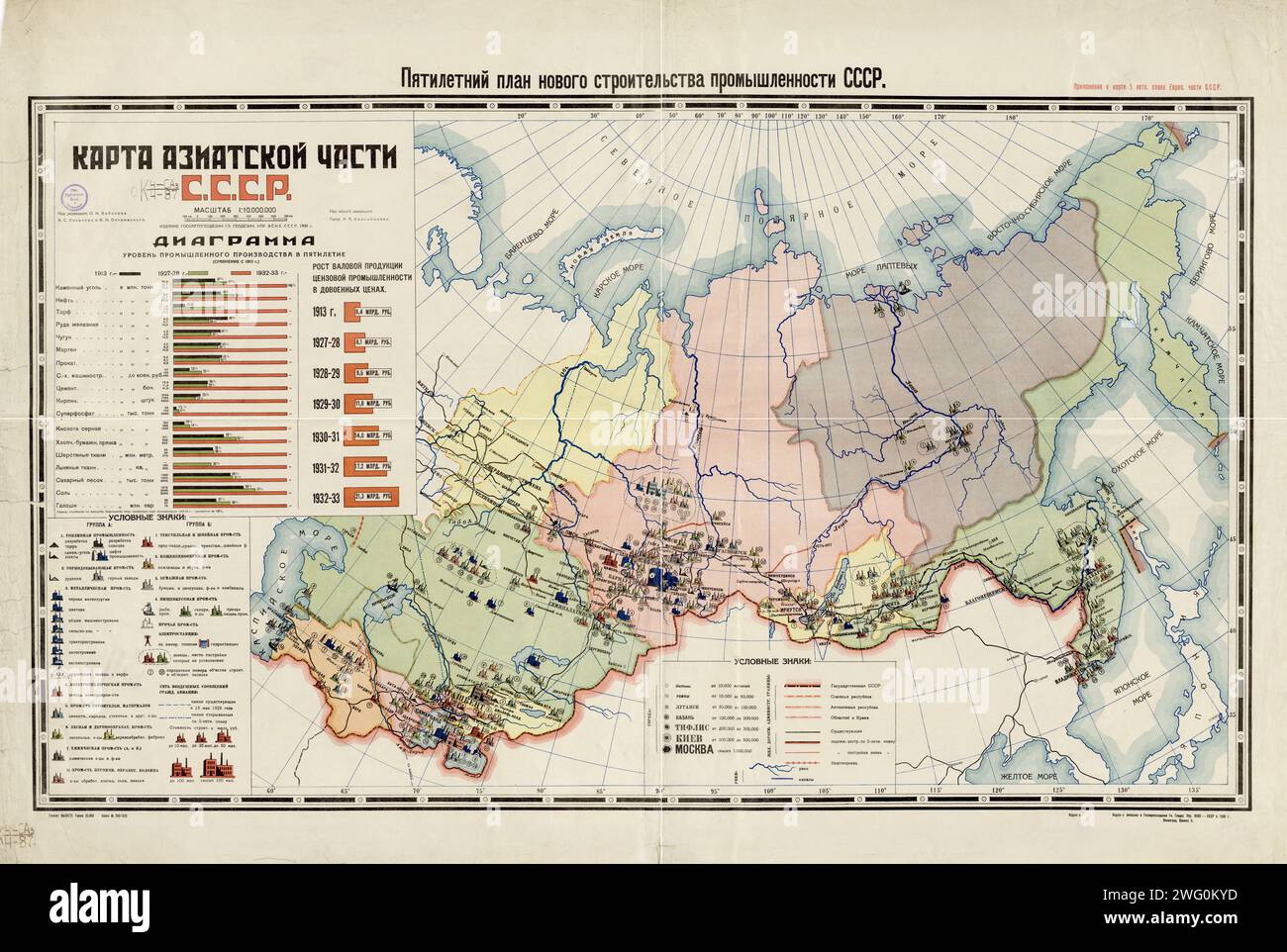 The Five-Year Plan of New Construction of Industry of the USSR: Map of ...