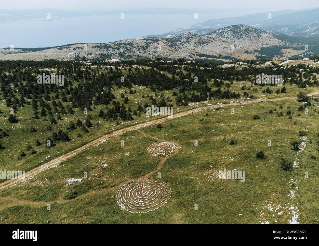 Celestial Labyrinths stone mazes high in mountains above Novi ...