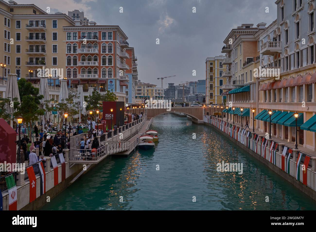 Qanat Quartier in The pearl, Doha Qatar sunset shot during AFC Asian ...