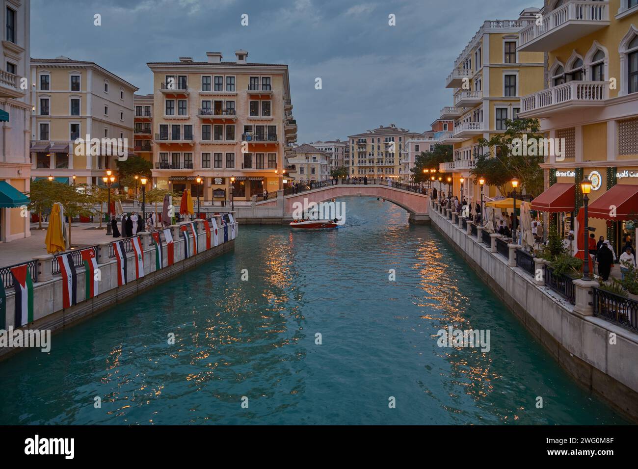 Qanat Quartier in The pearl, Doha Qatar sunset shot during AFC Asian ...