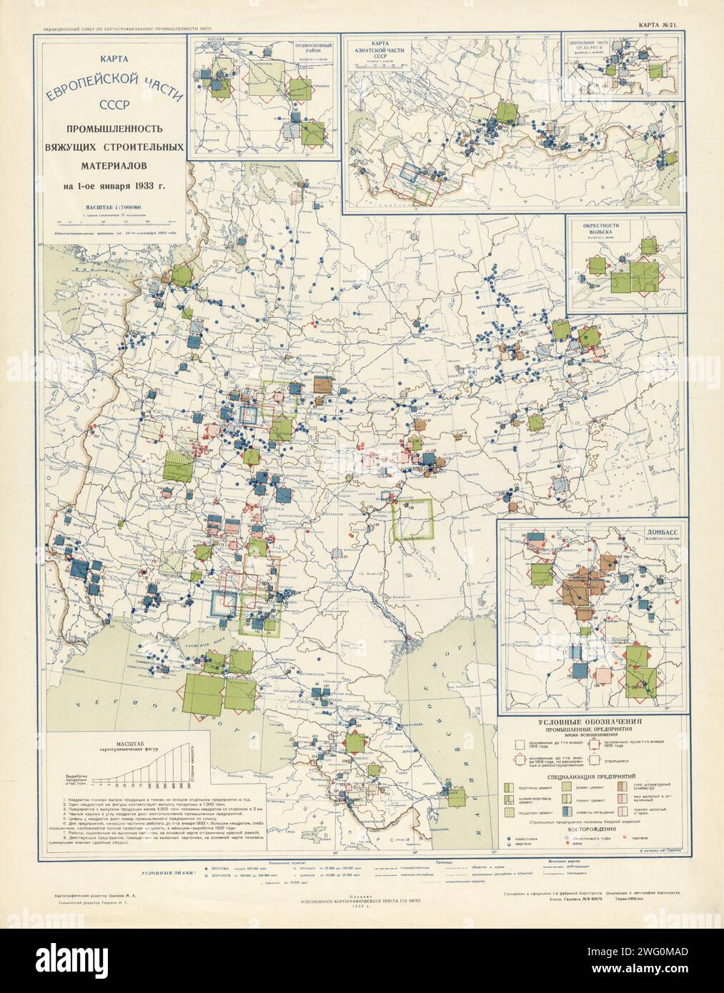 Industry of binding building materials on January 1, 1933, 1934. From ...