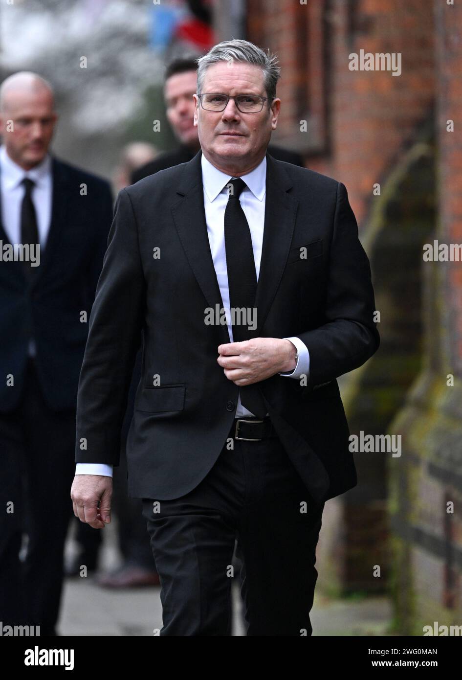 London, UK. February 2nd, 2024. Keir Starmer at the funeral of Derek ...
