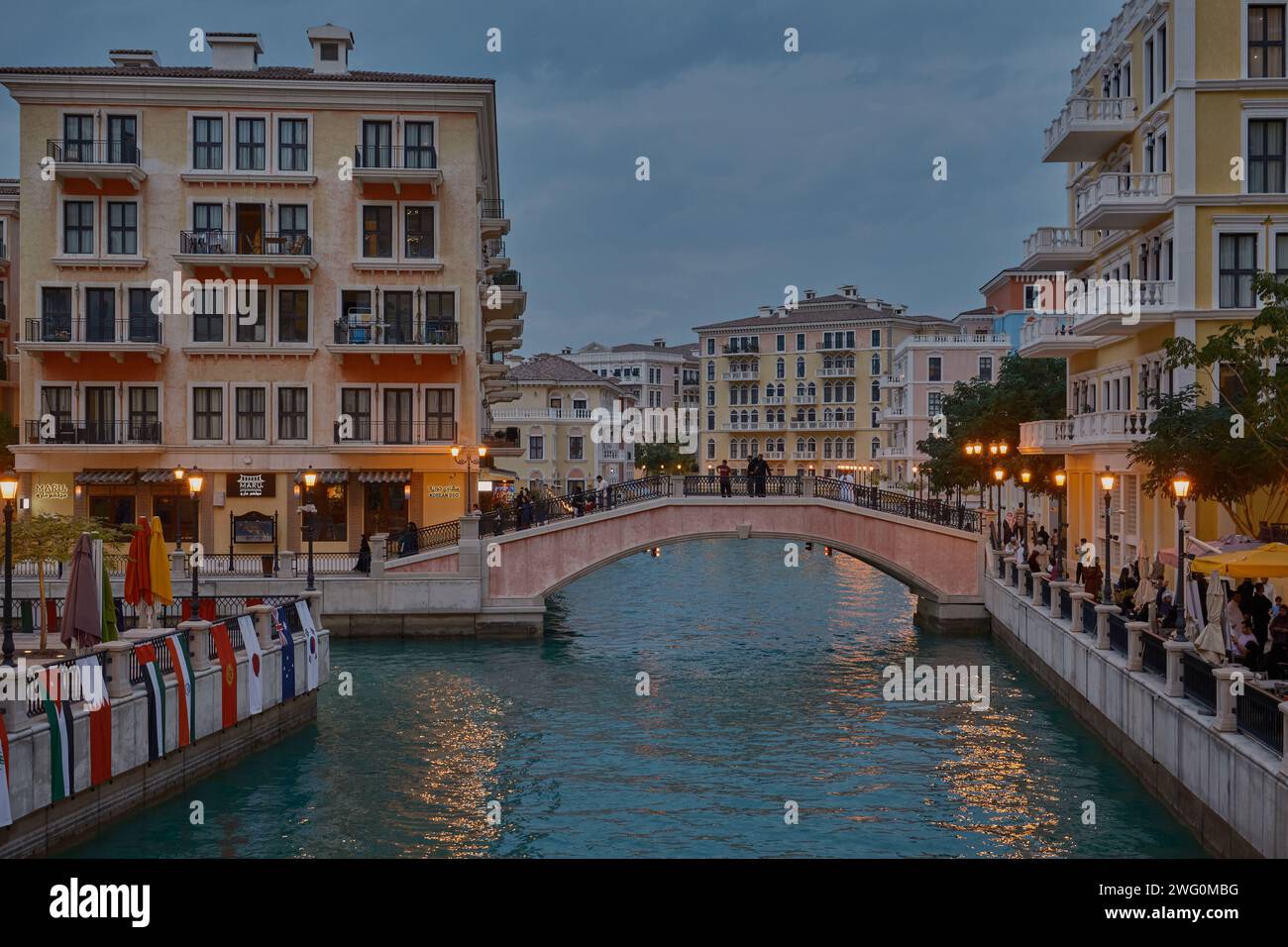 Qanat Quartier in The pearl, Doha Qatar sunset shot during AFC Asian ...