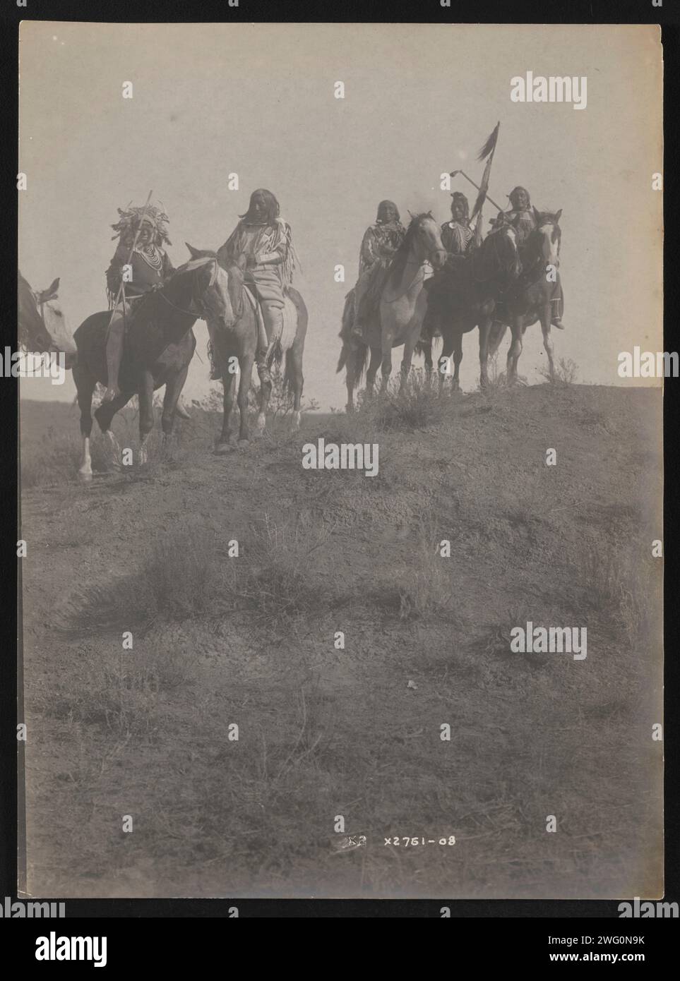 The Scouts, 1908. Photograph shows five Crow Indians, Fish Shows ...
