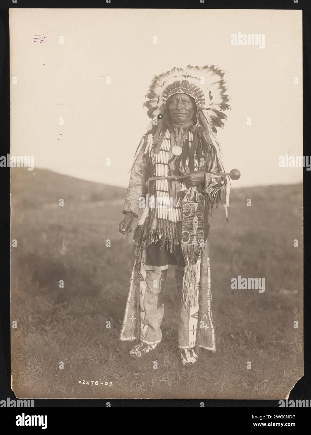 High Hawk, 1907. Photograph shows full-length portrait of High Hawk ...