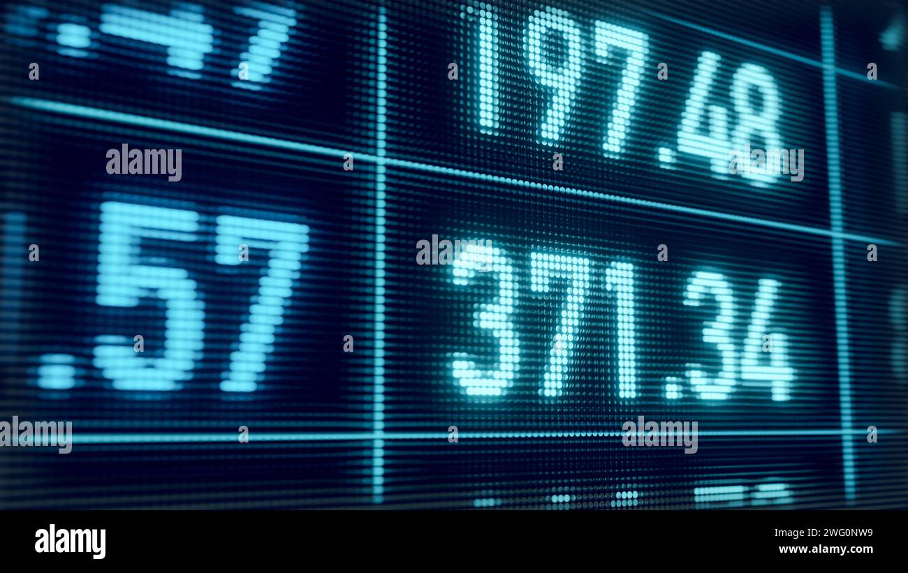 Close-up financial figures, numbers, business data. Close-up financial ...