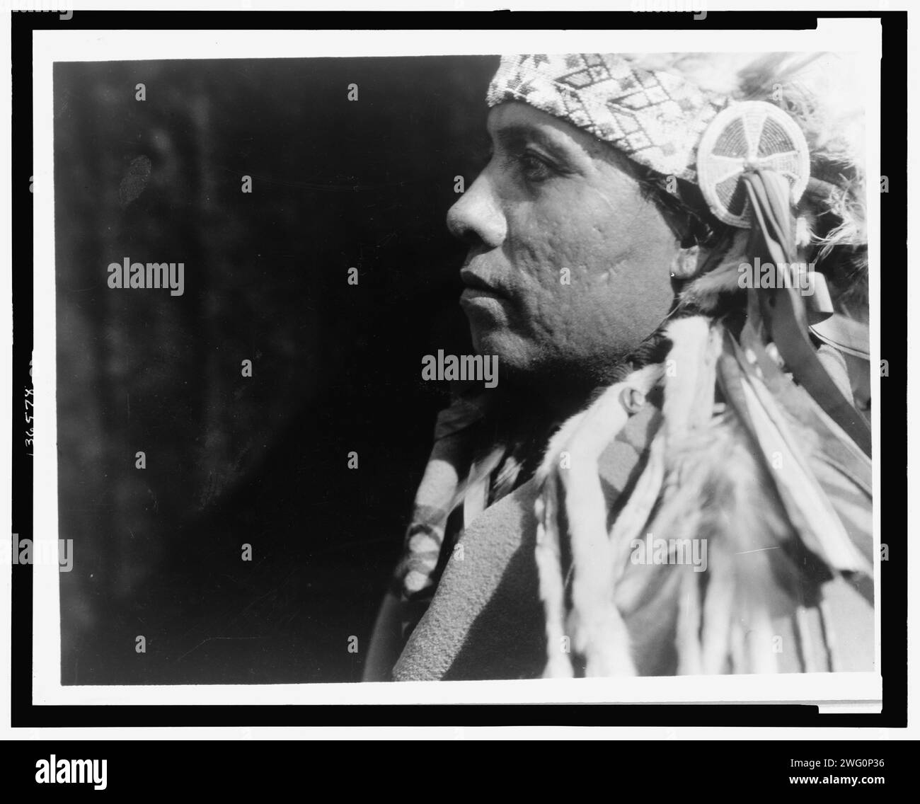A Wichita, c1927. A Wichita Indian man, head-and-shoulders portrait ...