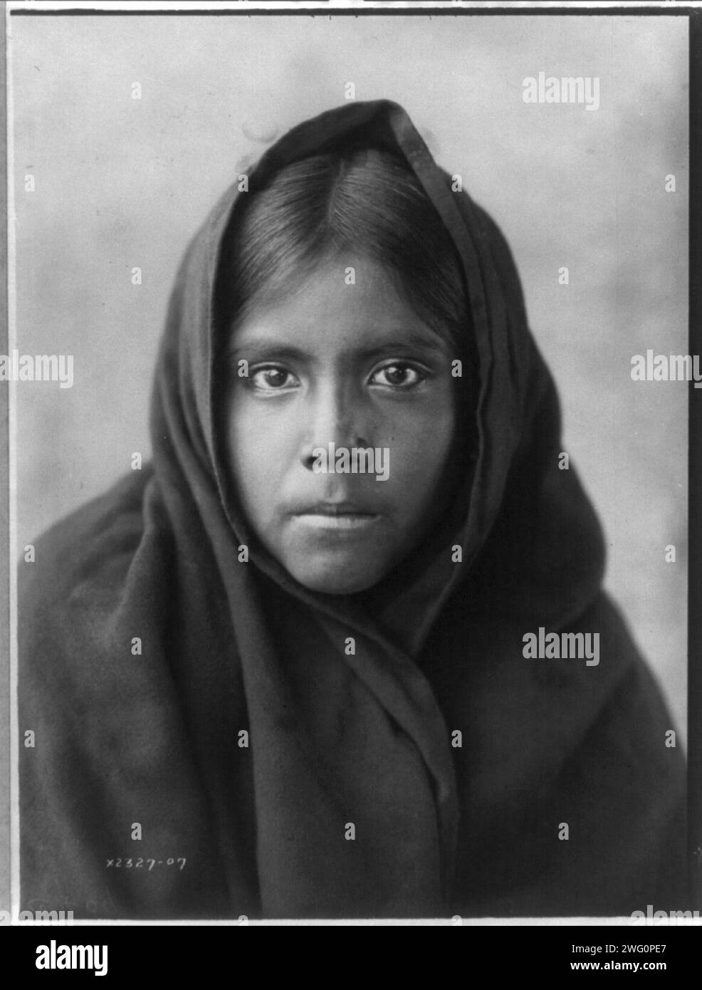 Qahatika girl, c1907. Qahatika girl, wearing scarf, head-and-shoulders ...