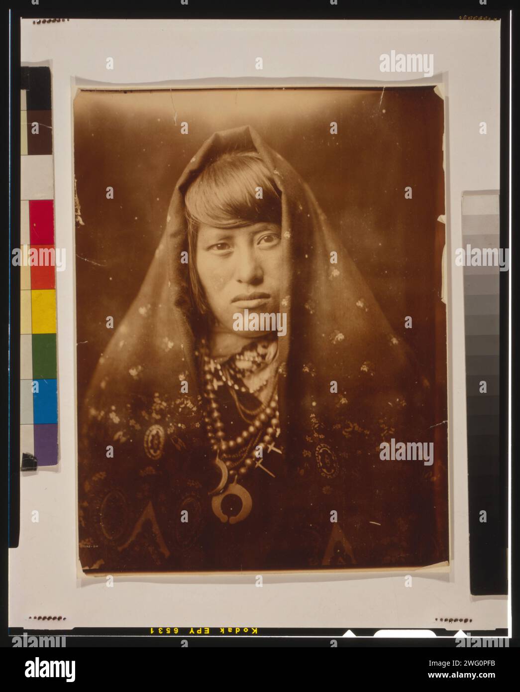 An Acoma woman, c1905. Head-and-shoulders portrait of an Acoma woman ...