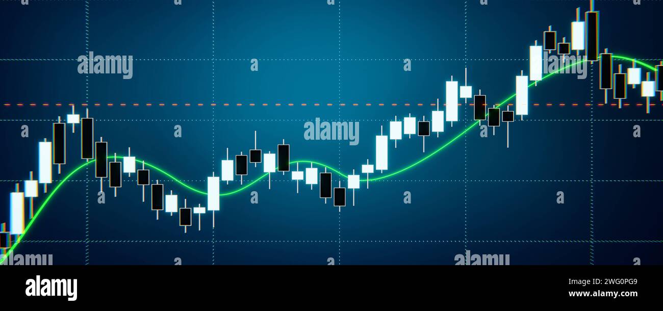 Volatile chart, stock market and exchange. Chart moving up and down ...