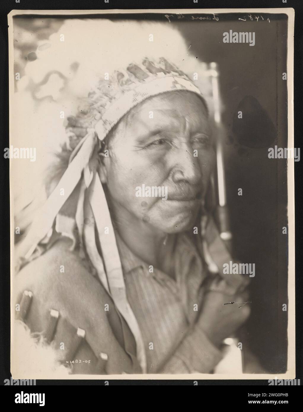 Lame Dog, 1905. Photograph shows bust portrait of Lame Dog wearing ...