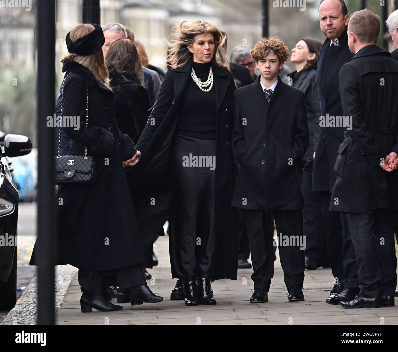 London, UK. February 2nd, 2024. Kate Garraway and children Darcey and ...