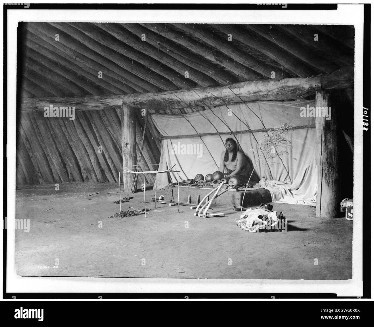 The altar, 1908, c1908. Arikara Indian and altar Stock Photo - Alamy