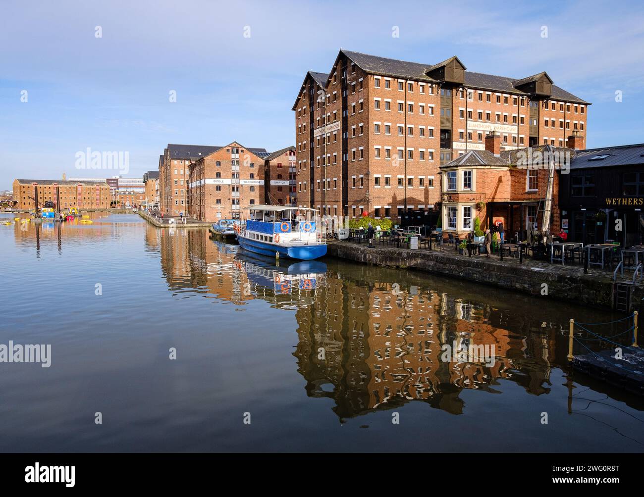 Gloucester Docks, Gloucestershire. Once working docks now used for a ...