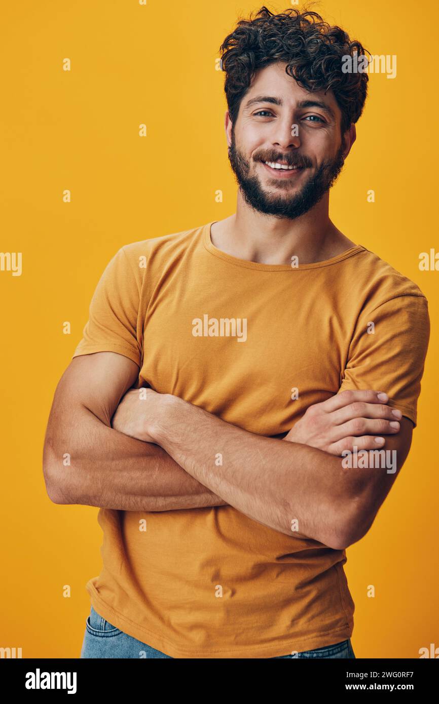 Man positive portrait person guy adult model happy cheerful lifestyle ...