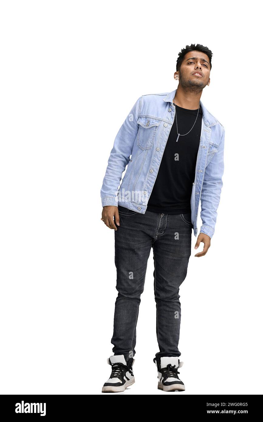man on a white background. in full height Stock Photo - Alamy