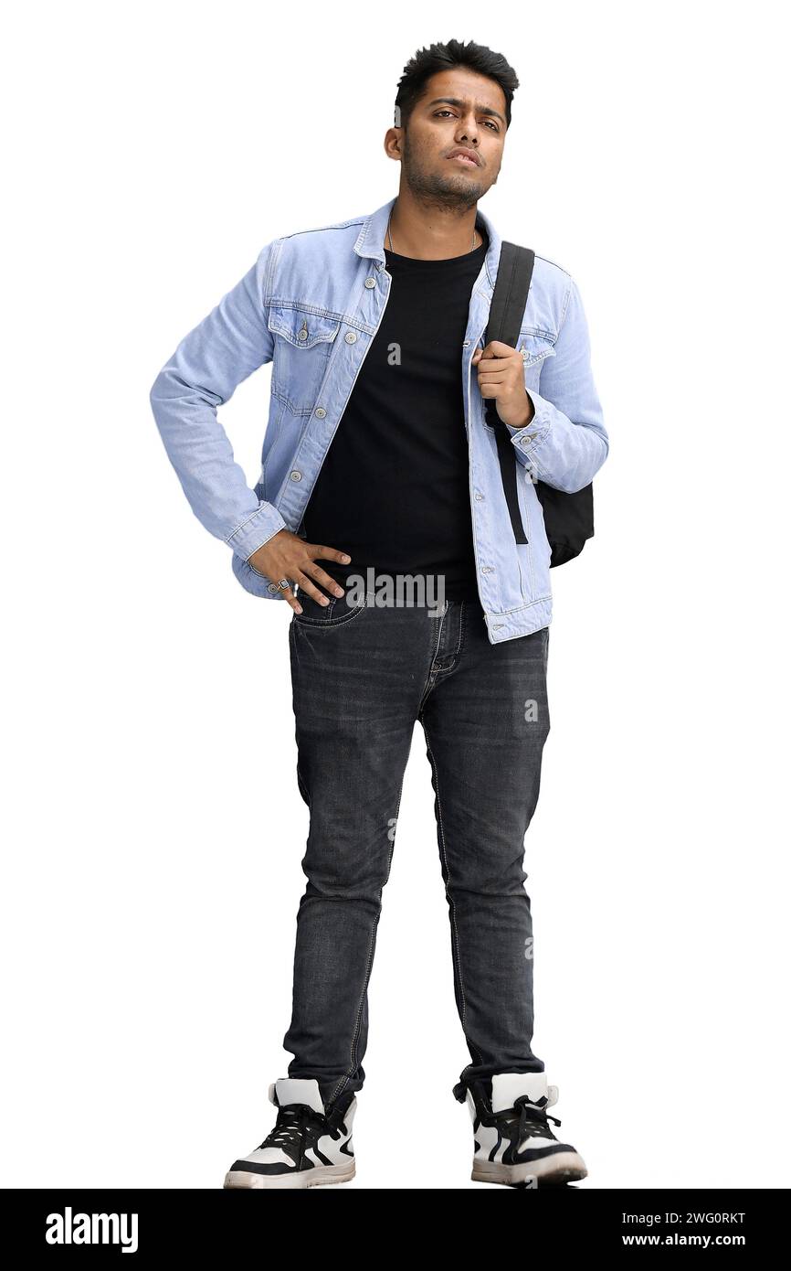 man on a white background. in full height with suite Stock Photo - Alamy